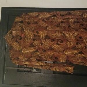 Objex | Jackets & Coats | Womens Objex Sheer Paisley Print Jacket Brown ...
